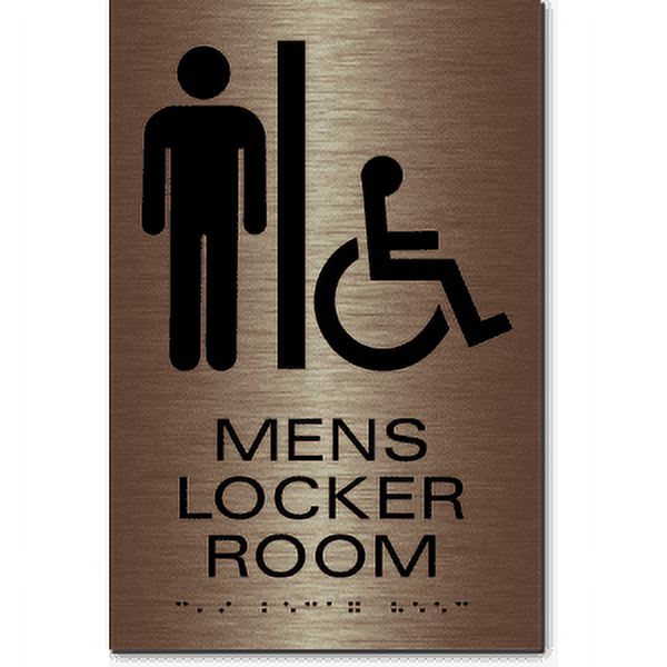 MENS LOCKER ROOM Sign-Copper / Black (2 Units) - Walmart.com