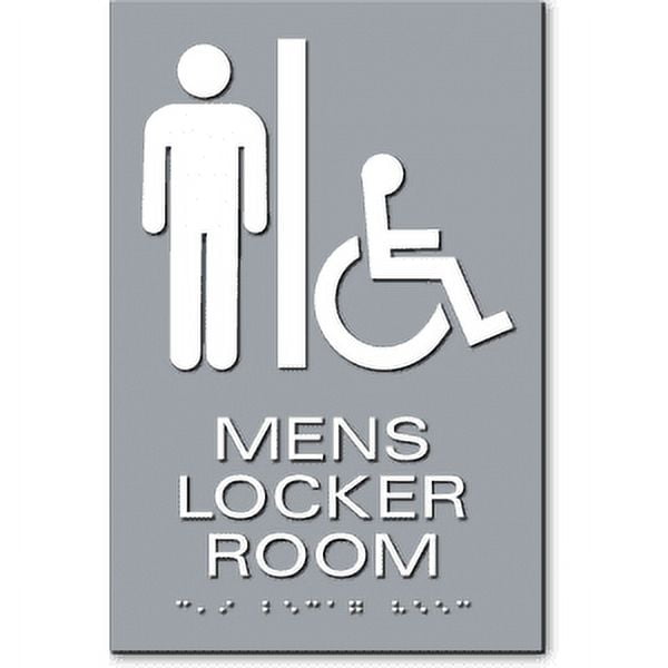 MENS LOCKER ROOM Sign-Gray / White (2 Units) - Walmart.com