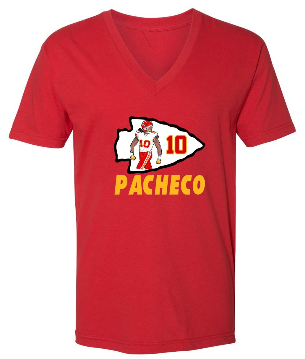 MENS V NECK Isaiah Isiah Pacheco Chiefs Logo Shirt T-Shirt - Walmart.com