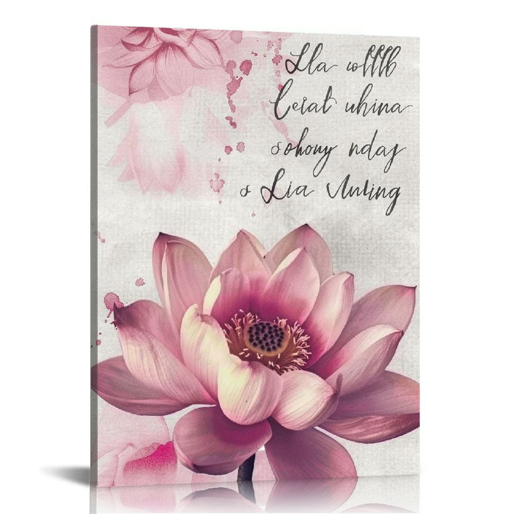 MENSHIJIAN Motivational Buddha Quote Just Like the Lotus Canvas Wall ...