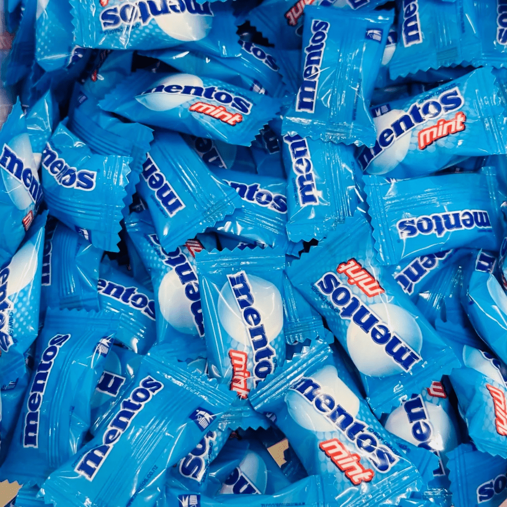 Mentos Mint Chewy Candy, Peppermint Flavor, Fun Size, Individually ...