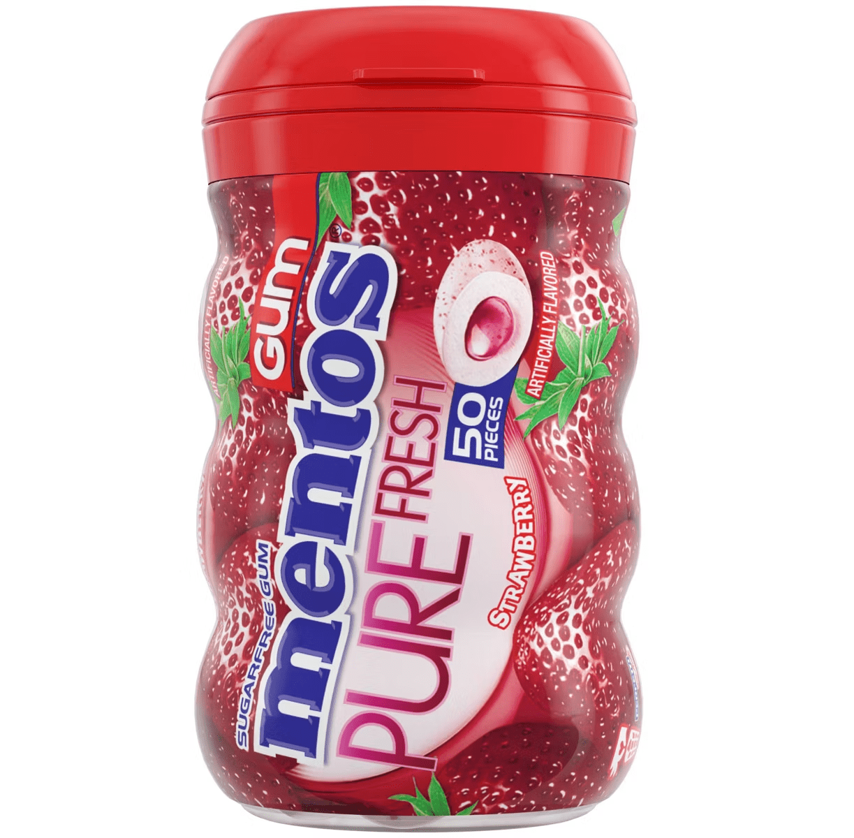 Mentos Strawberry Gum Bottle - 50ct - Walmart.com