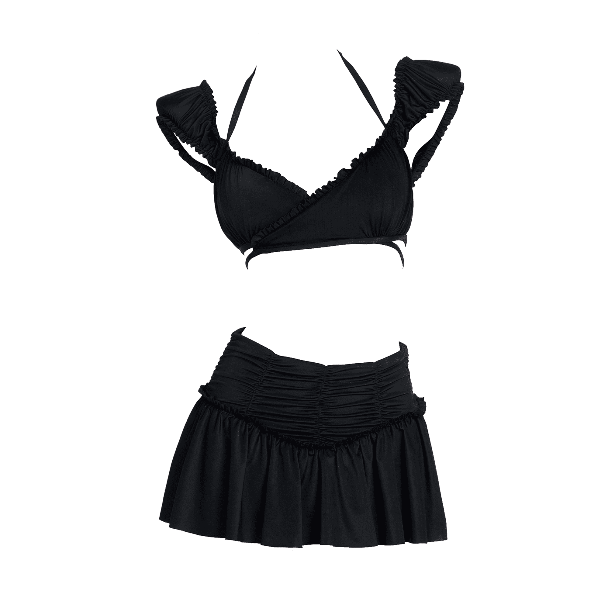 MEOWCOS Womens Swimsuits Two Piece Bathing Suit for Women Bikini Gothic ...