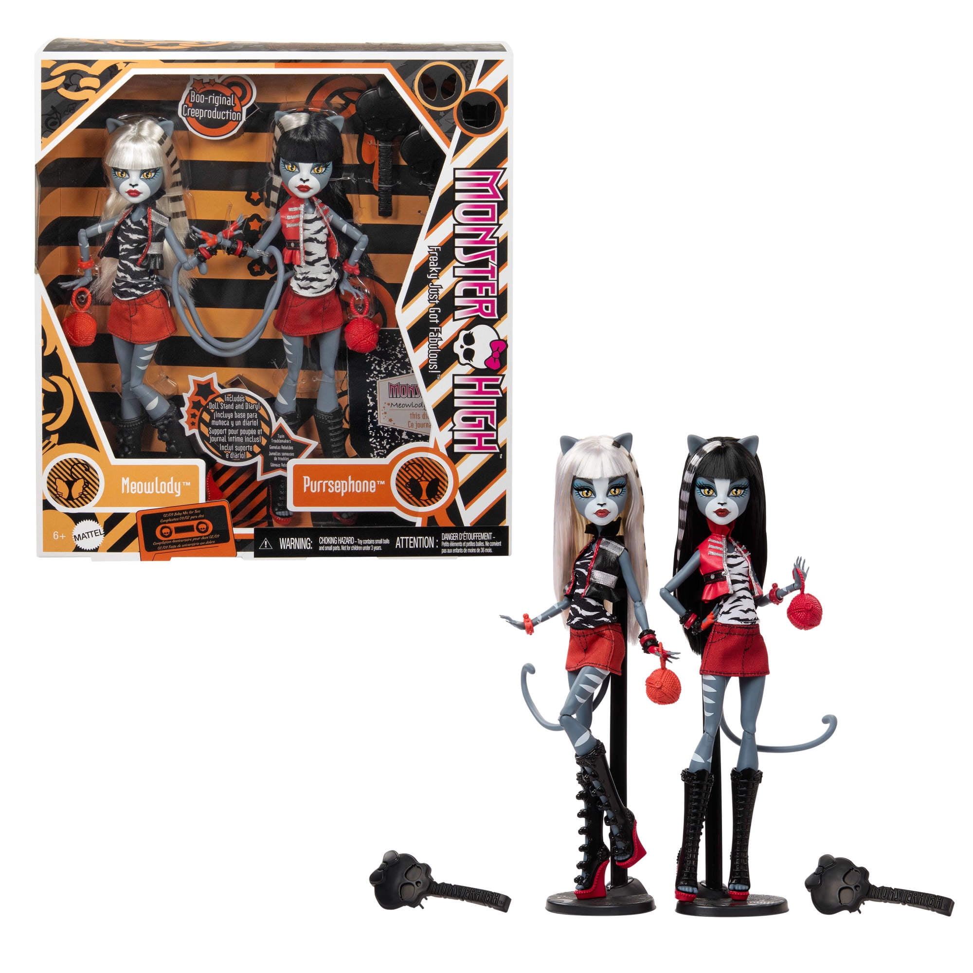 Monster High Boo-riginal Creeproduction Meowlody and Purrsephone Dolls ...
