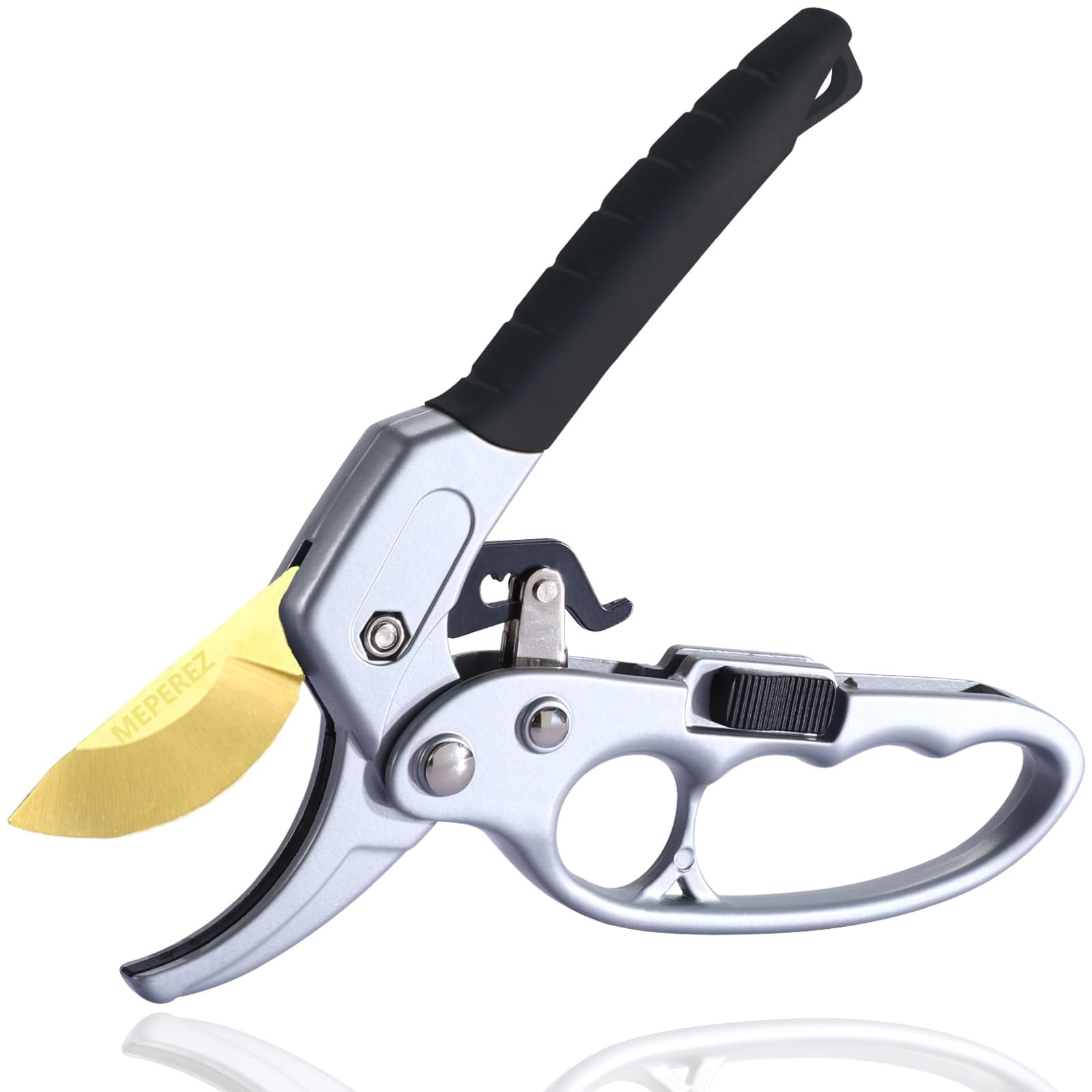 MEPEREZ Germany Pruning Shears, Arthritis Weak Hand Snips, Work 3 Times Easier, 1-Inch Cut ...