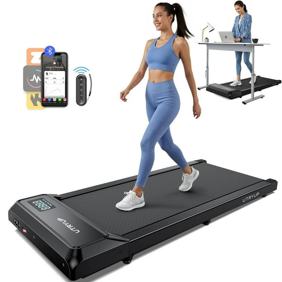 AKLUER Walking Pad Treadmill with Manual Incline, 2.5 HP Under Desk ...