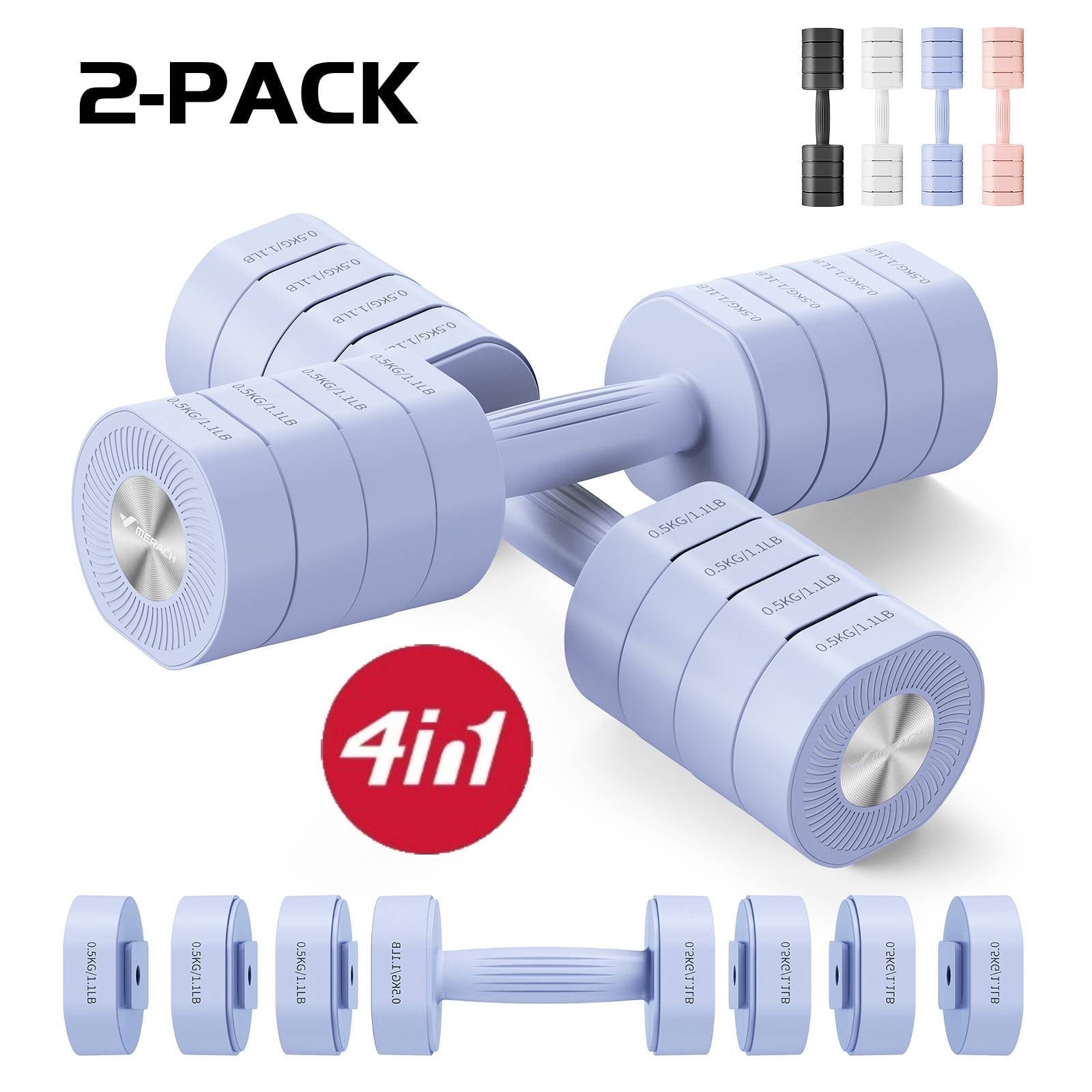 MERACH 8.8 lbs Adjustable Dumbbells Set of 2, 4-in-1 Free Weights for ...