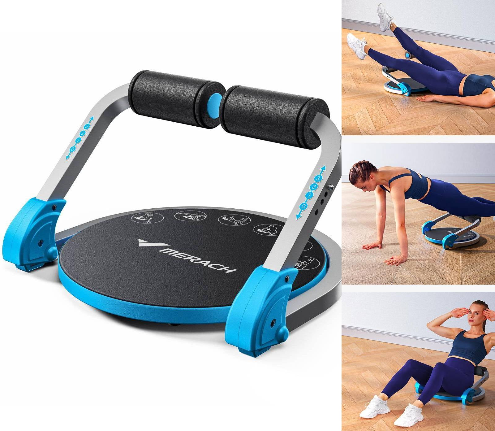 MERACH Ab Machine, Stomach Workout Equipment with 3 Resistance Levels ...