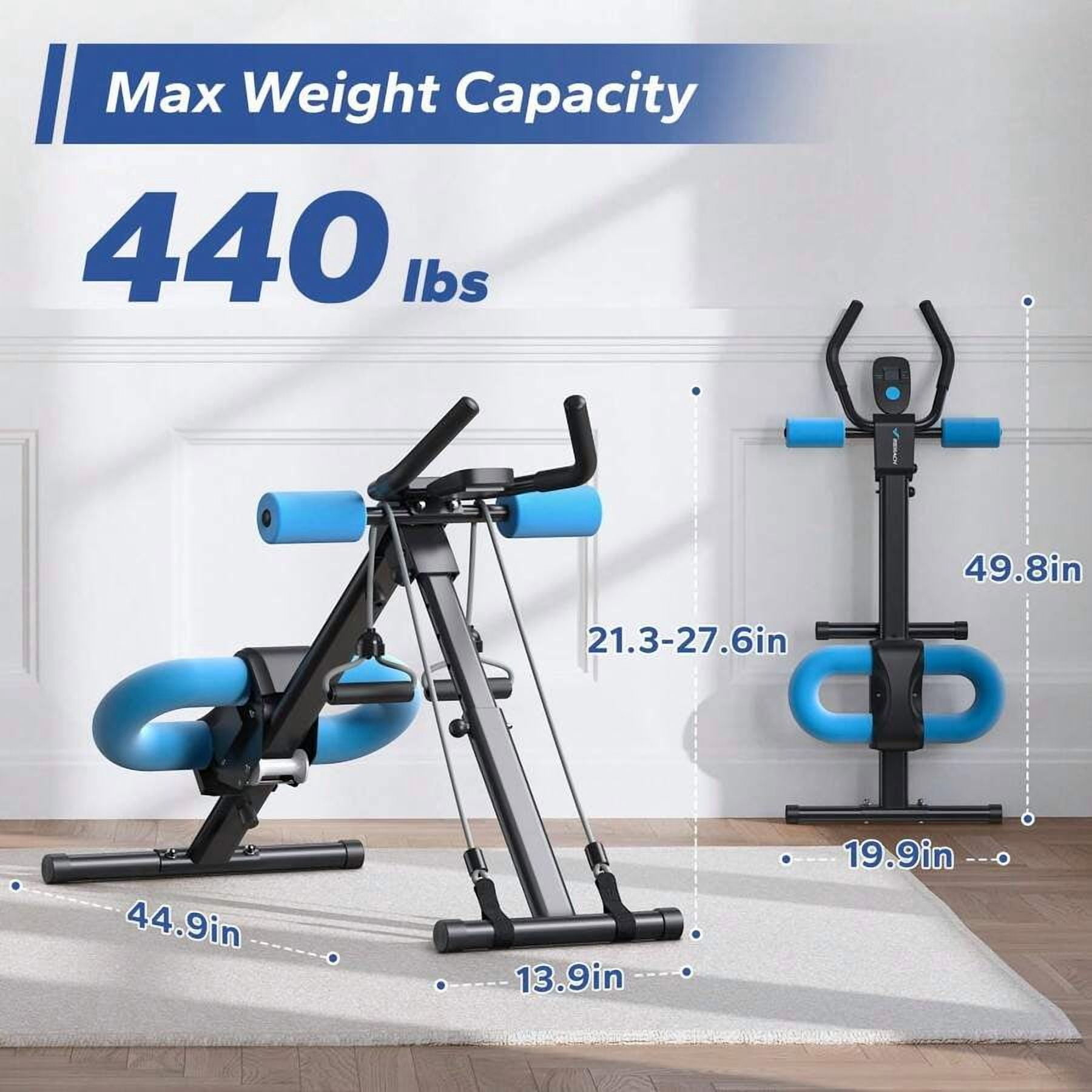 Workout Equipment, Ab Machine For Home Gym, Height Adjustable Ab ...