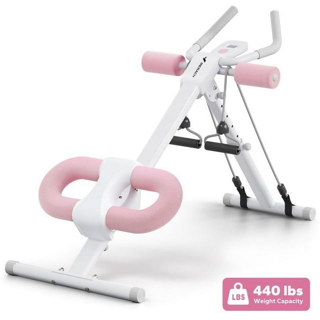 MERACH Adjustable Ab Trainer Machine with LCD Monitor, Foldable Ab ...