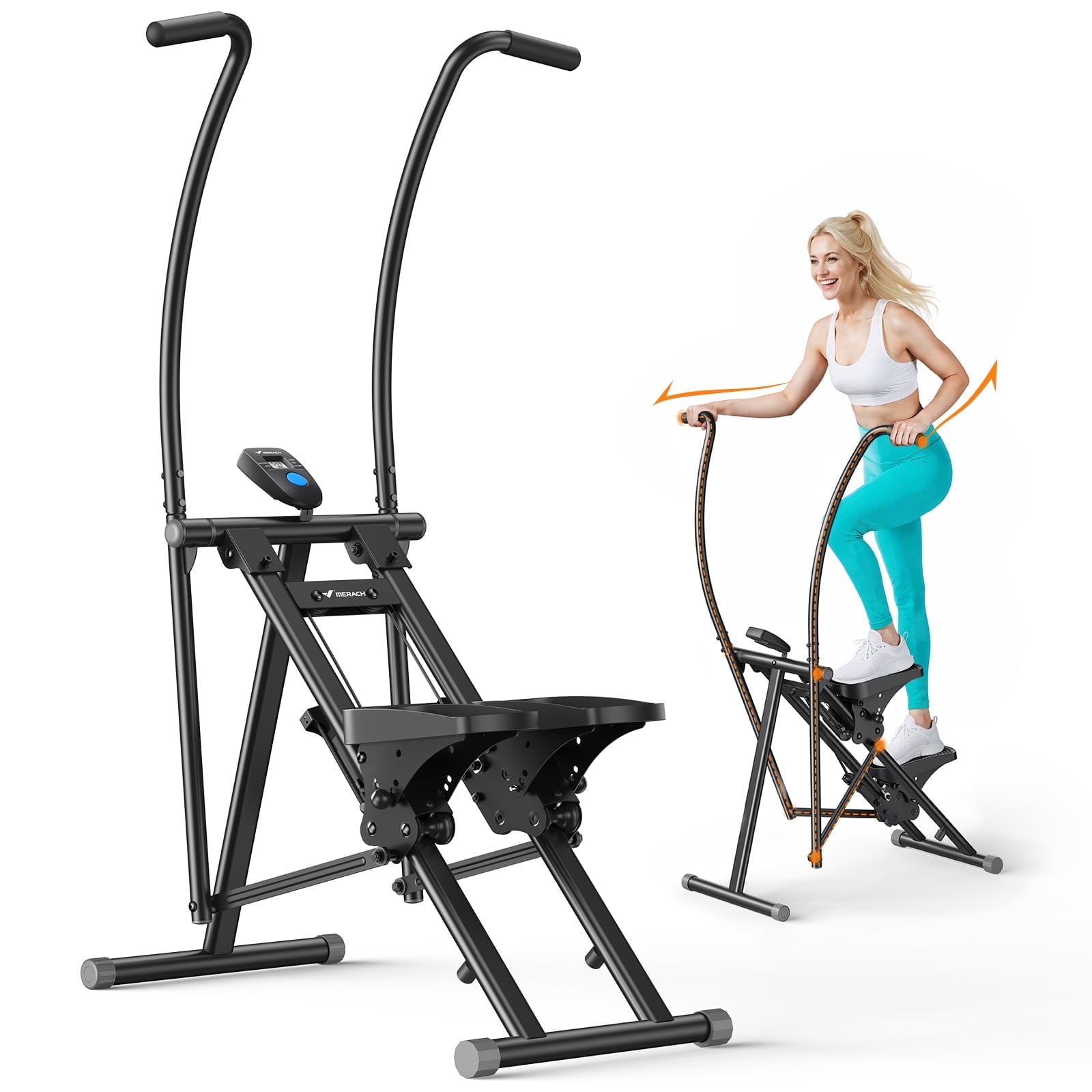 MERACH Cardio Stepper and Vertical Climber with Adjustable Incline and ...