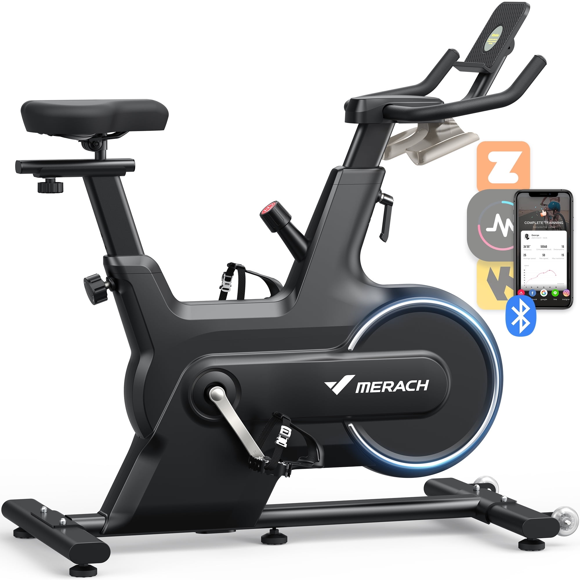 MERACH Exercise Bike, Indoor Cycling Bike for Home with Magnetic ...