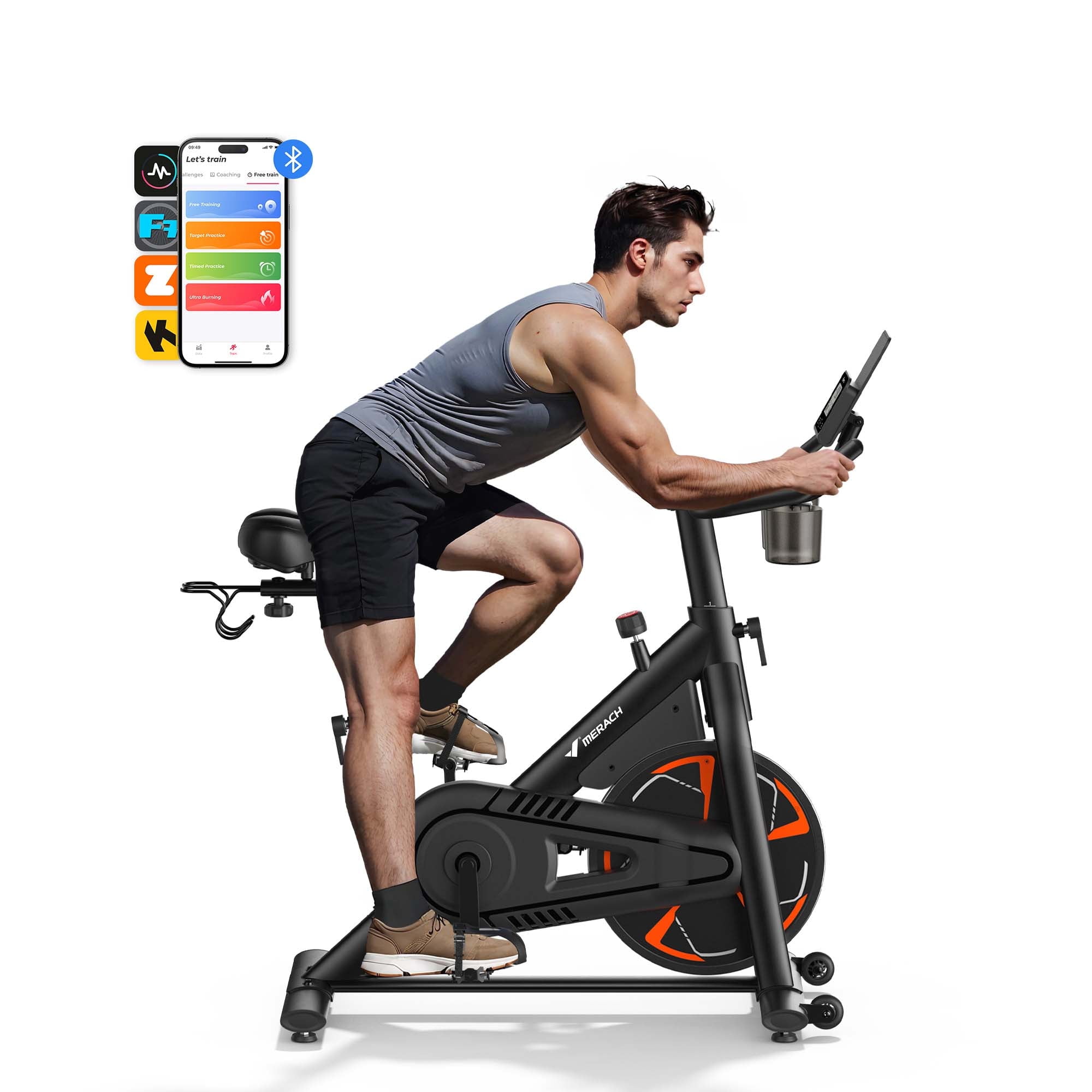MERACH Exercise Bike, Stationary Bikes for Home, Magnetic Indoor ...