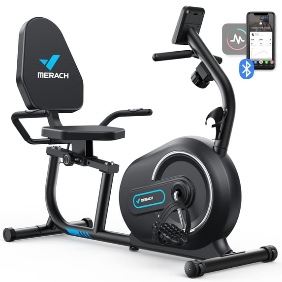 MERACH Recumbent Exercise Bikes for Home Sit Down Stationary Bicycle ...