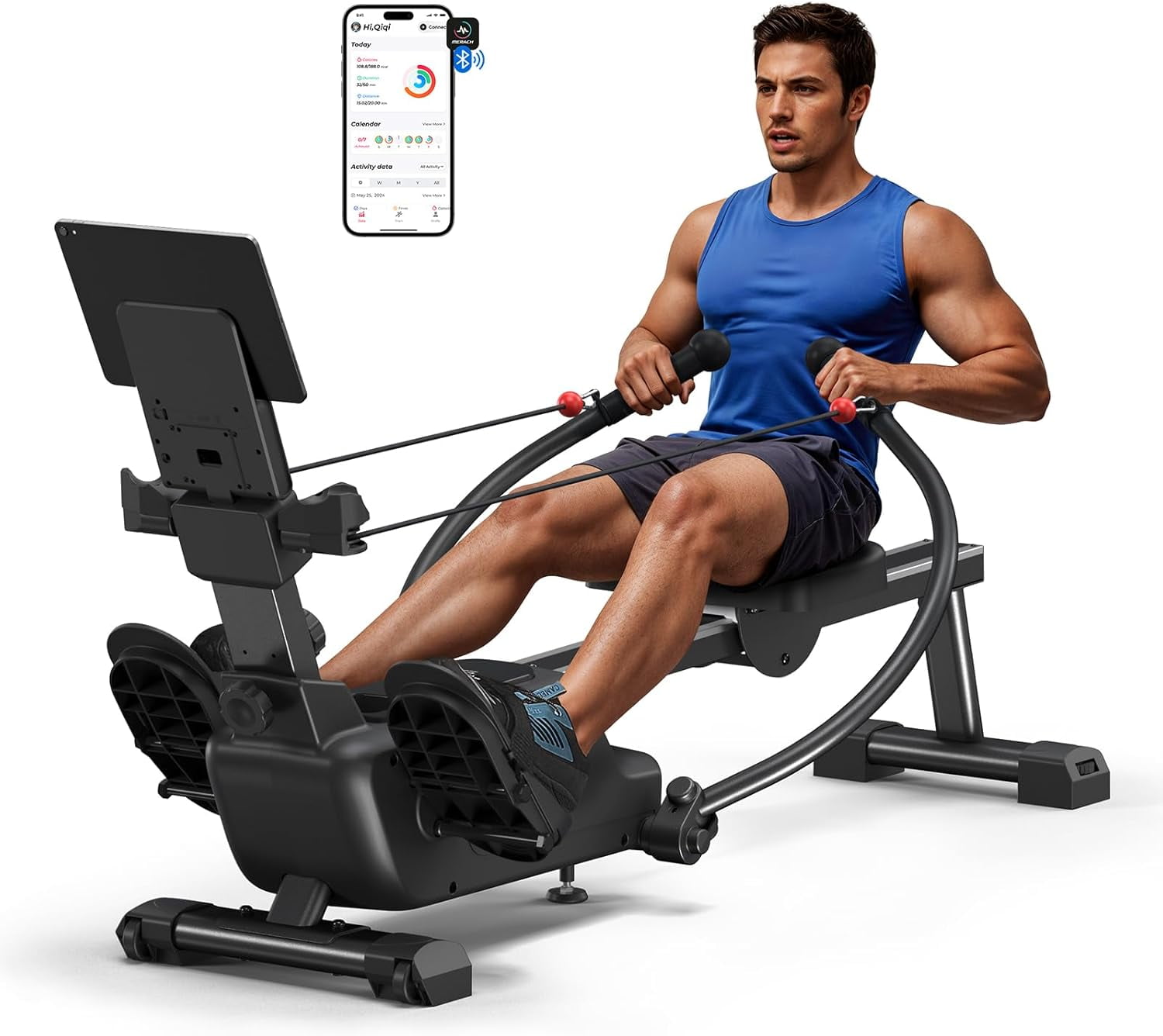 MERACH Sculls Rowing Machines for Home, Magnetic Rowing Machine with 16 ...