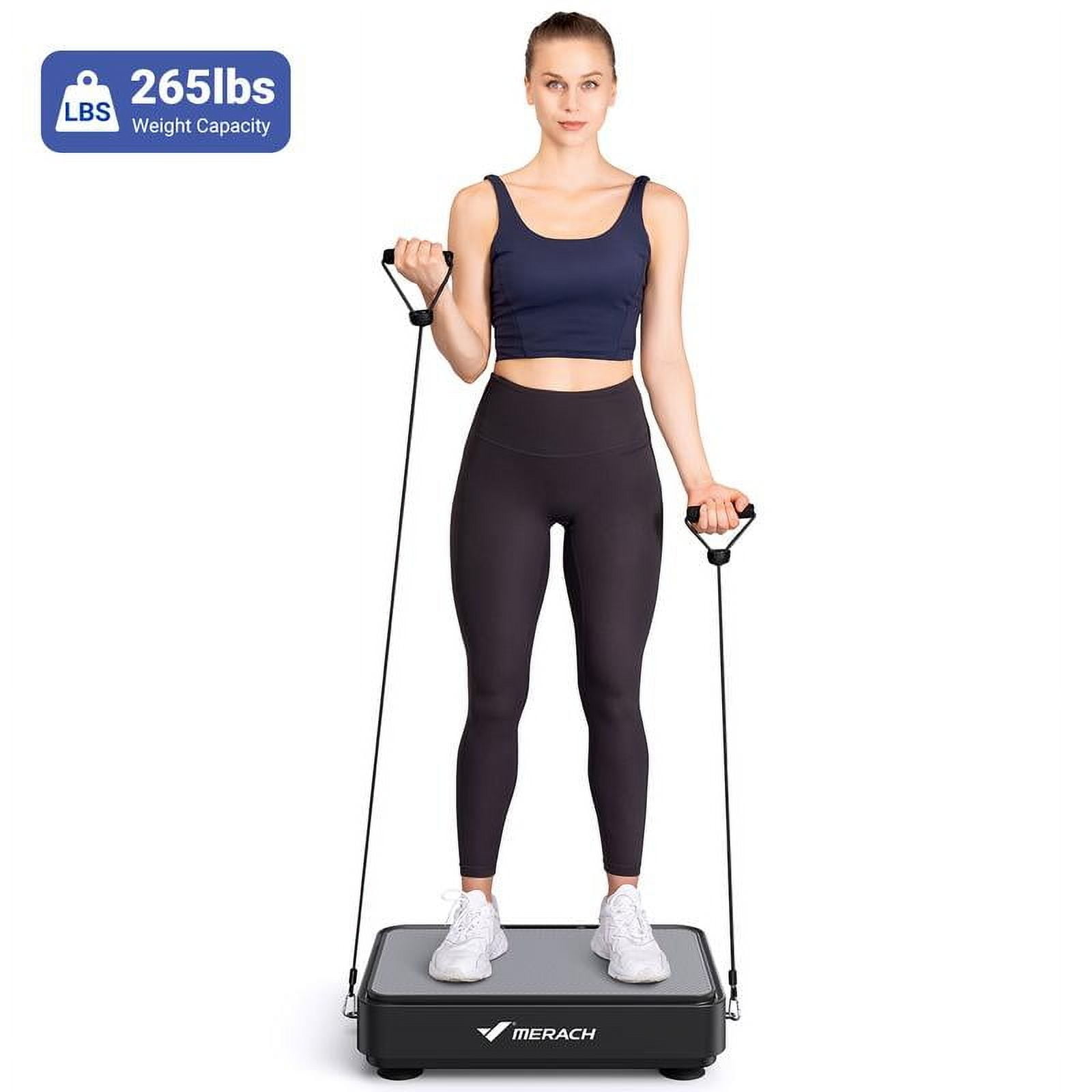 MERACH Square Vibration Plate Exercise Machine 265lbs Capacity ...
