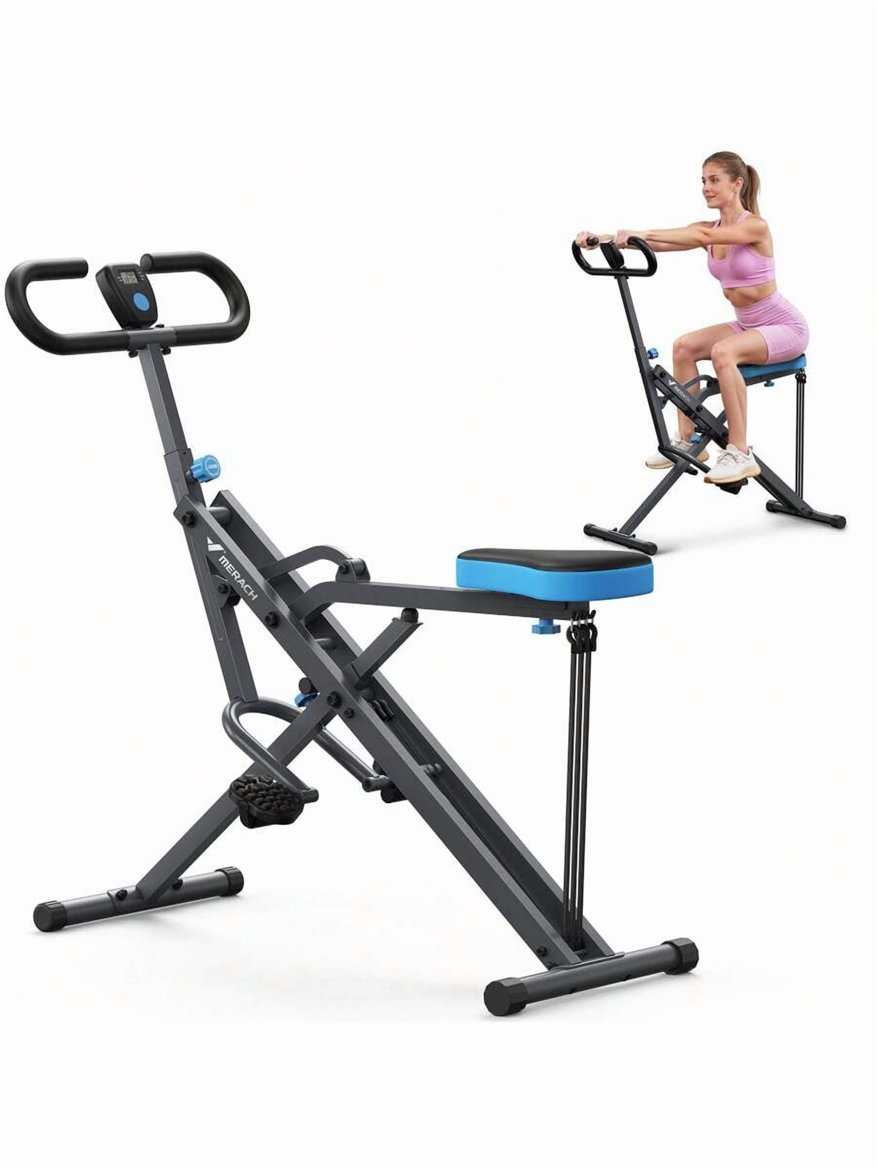MERACH Squat Machine, 2 In 1 Squat Rowing Machine, Easy Setup ...