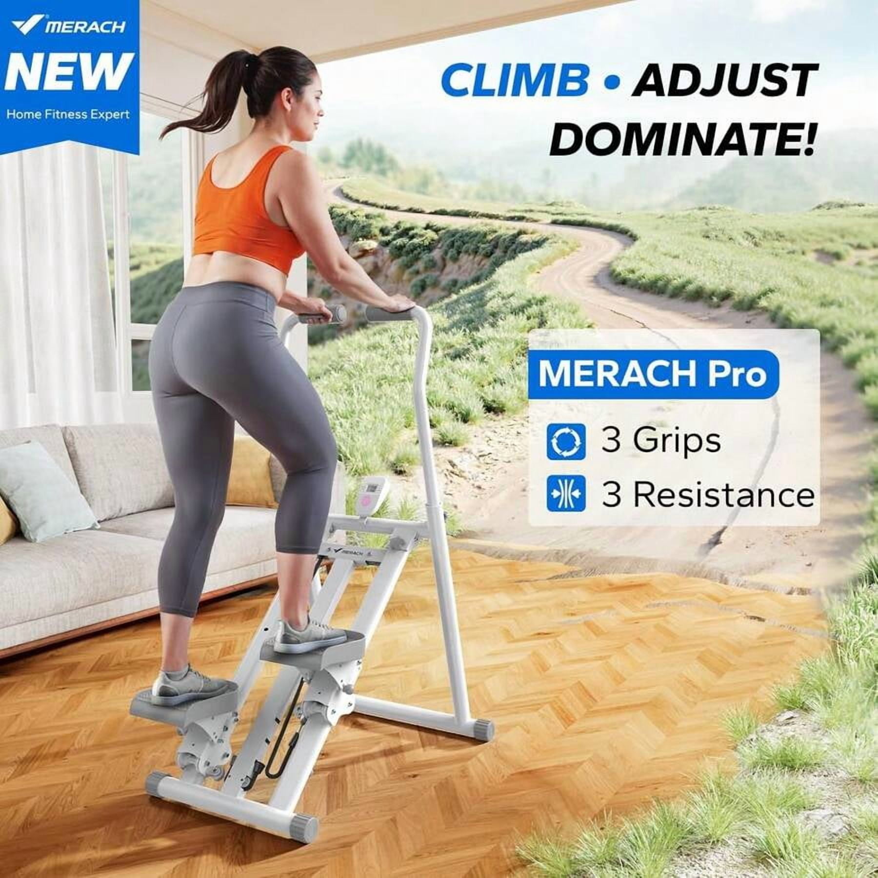 MERACH Stair Stepper For Home Gym Exercise, Adjustable Resistance & Pedals, New Version Vertical ...