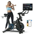 MERACH Stationary Exercise Bike with 1080P HD screen Low Noise for ...