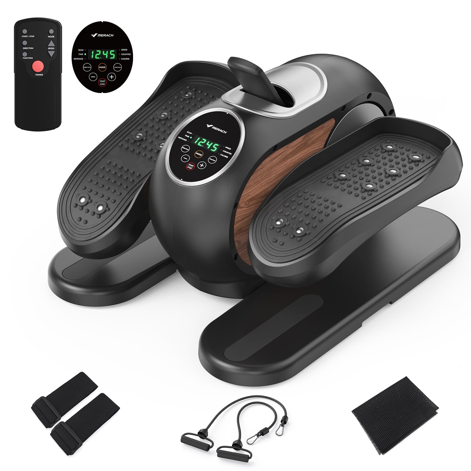 MERACH Under Desk Elliptical Machine Leg Exerciser Home Non-Slip Pad 12 ...