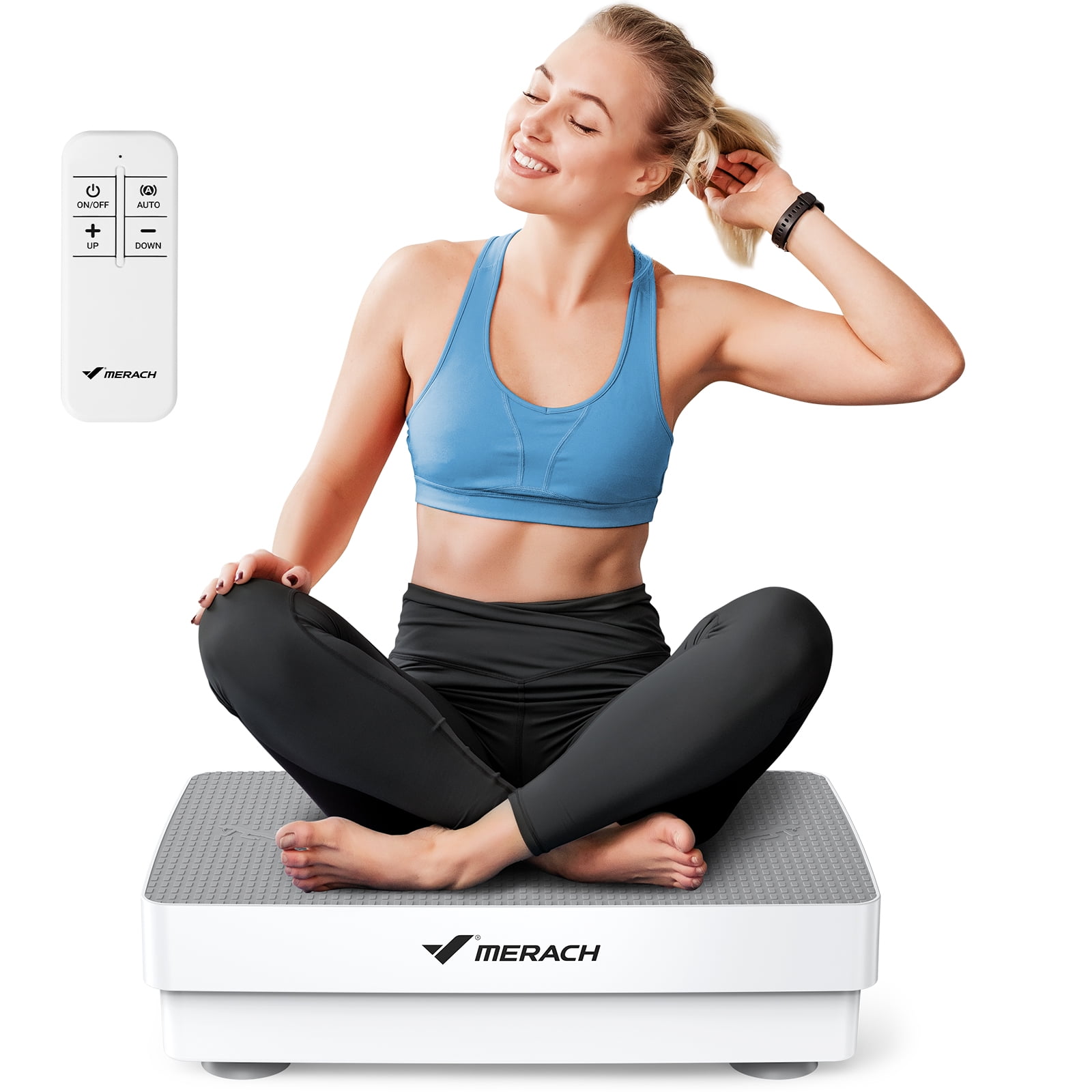 MERACH Vibration Plate Exercise Machine, Mini Full Body Workout Machine for Weight Loss ...