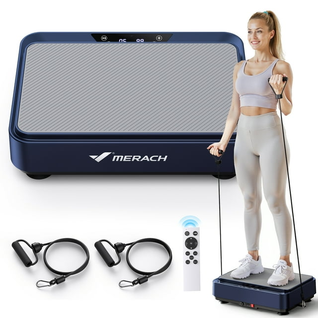 MERACH Vibration Plate Exercise Machine Mini for Lymphatic Drainage ...