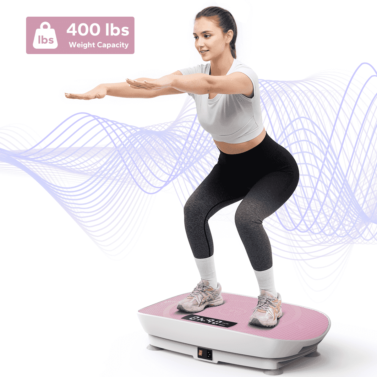 MERACH Vibrating Muscle Toner, 400lbs Capacity, Home Workout - Walmart.com