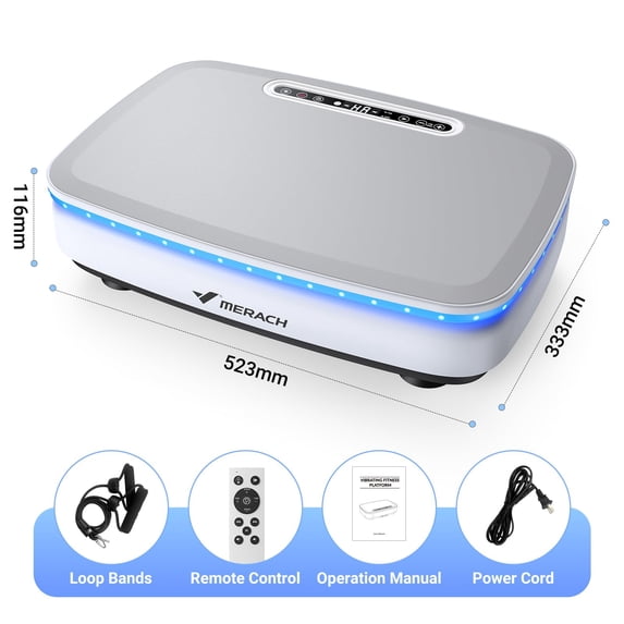 MERACH Vibration Plate Exercise Machine with Light Whole Body Workout ...
