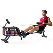 MERACH Water Rowing Machine for Home Use Solid Wood Rower with Pro ...