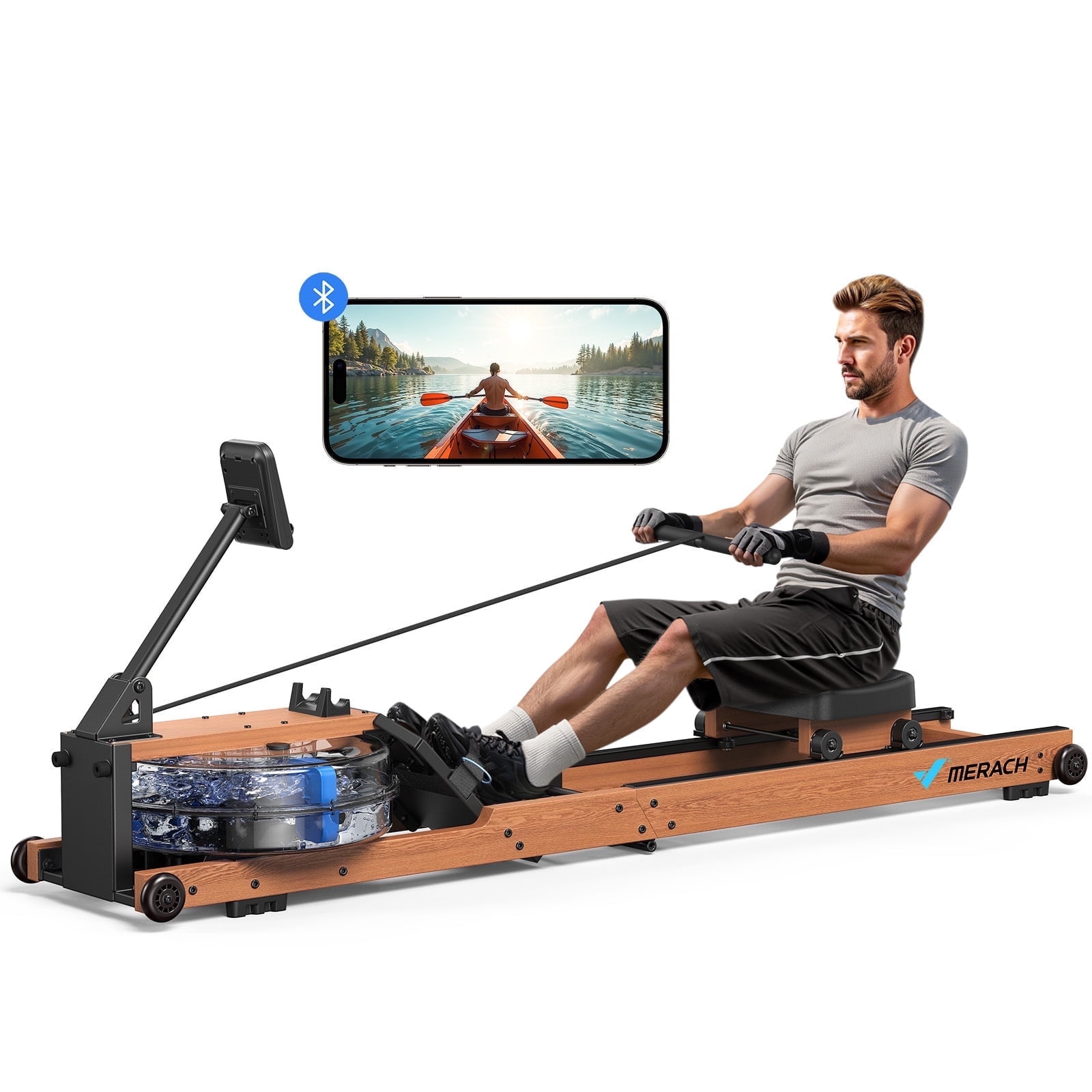 MERACH Water Rowing Machines for Home, Foldable Row Machine with 400LBS ...