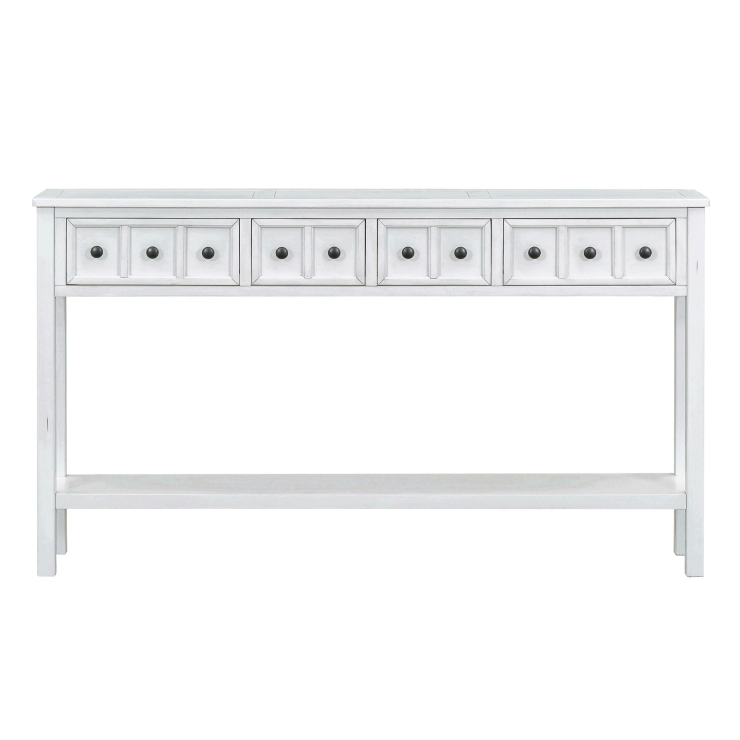 MERAX 60" Long Console Table with Different Size Drawers and Bottom ...