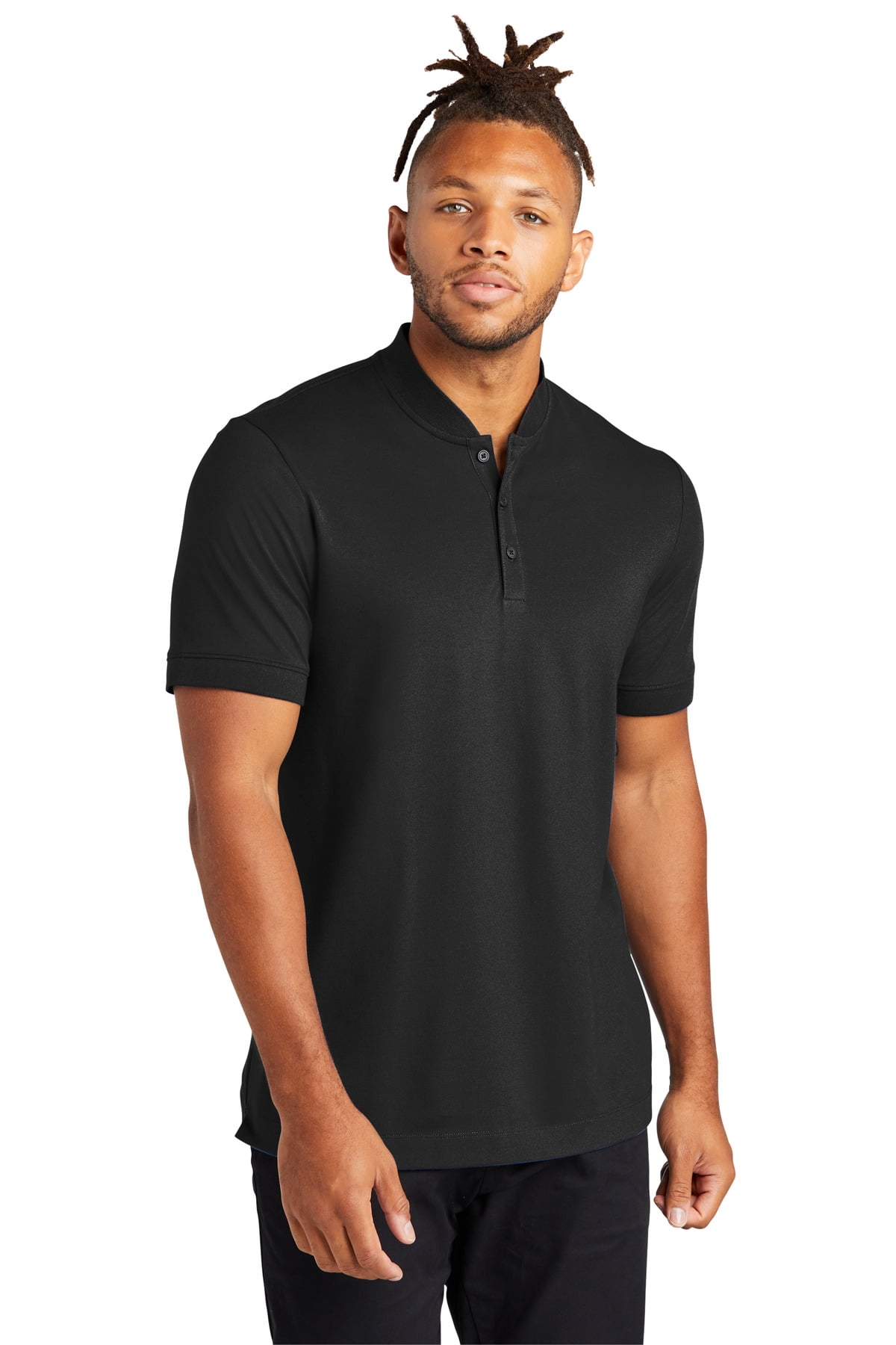 MERCER+METTLE Stretch Pique Henley MM1008 - Walmart.com