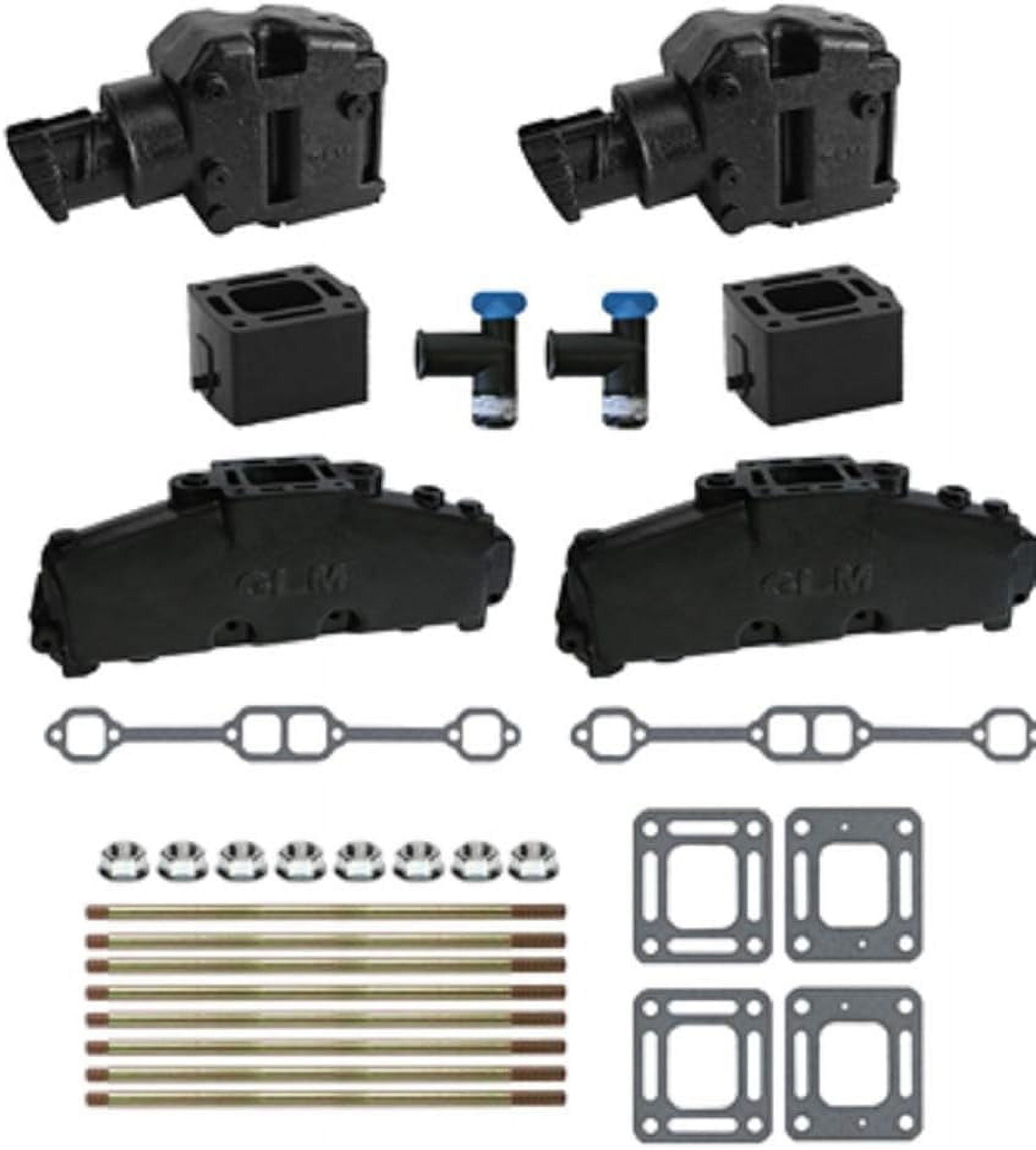 MERCRUISER COMPLETE EXHAUST MANIFOLD SET 5.0L & 5.7L (CAST IRON) | GLM ...