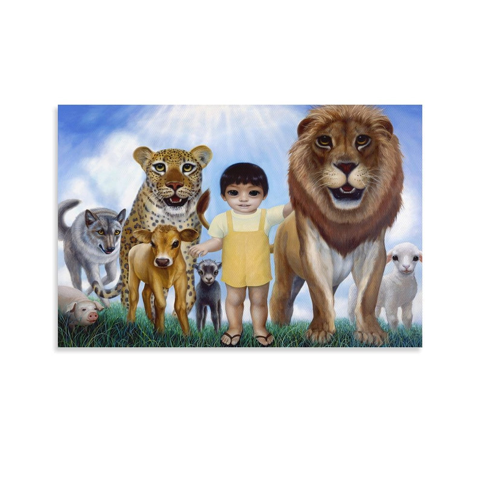 A MERE LITTLE BOY WILL LEAD THEM by Margaret Keane Poster Canvas Wall ...