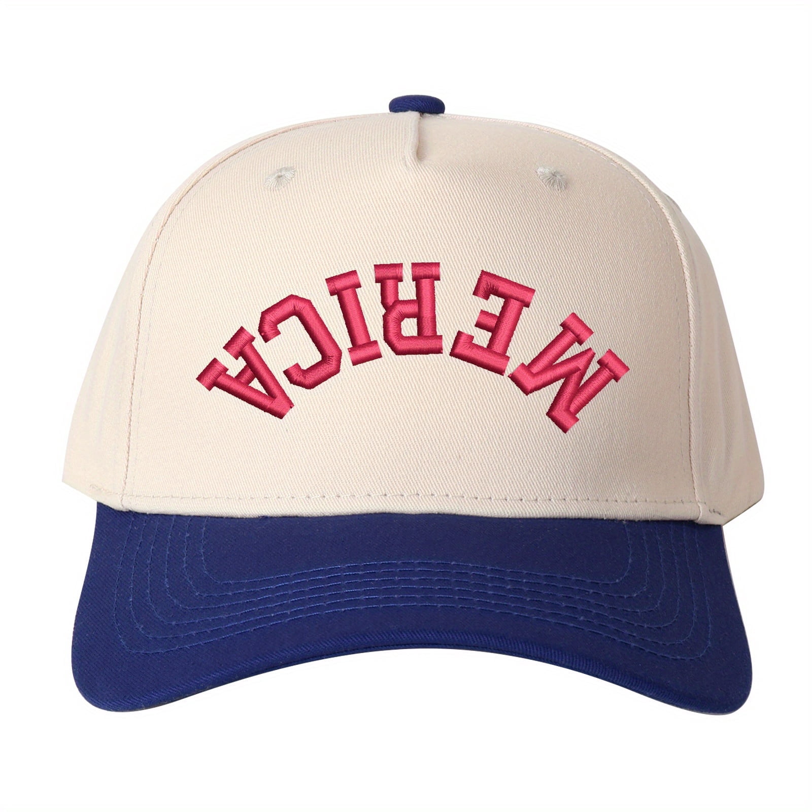 'MERICA Embroidered Patchwork Trucker Cap | Adjustable Unisex Snapback ...