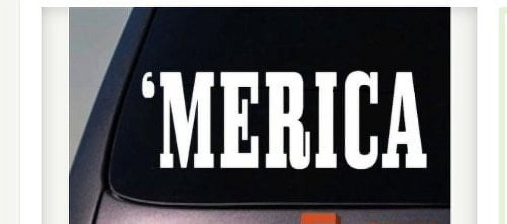 'MERICA Sticker Funny window wall Vinyl Decal Joke Gag America USA ...