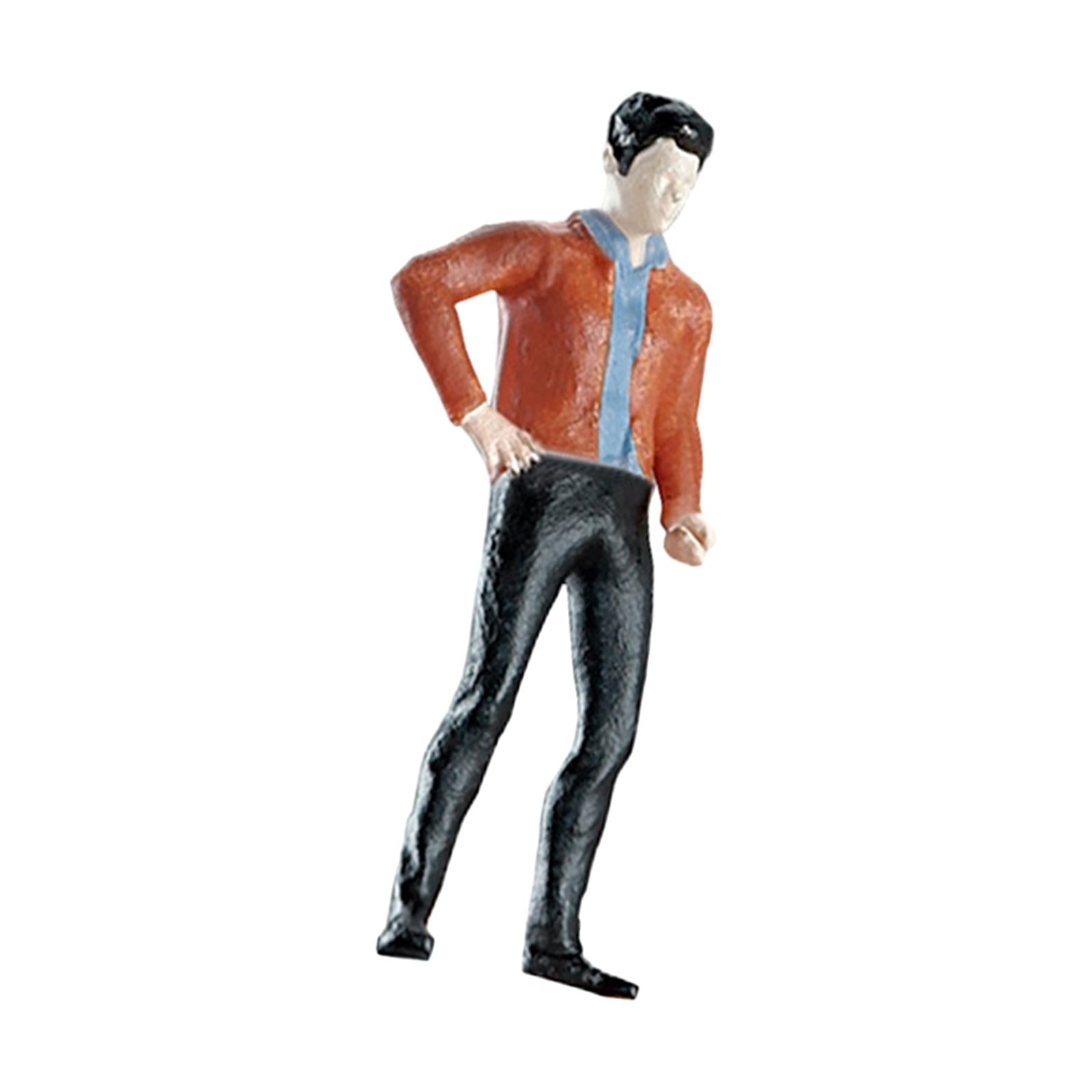 MERIGLARE 1/64 Scale People Figurine Leather Jacket Male Figures Model ...