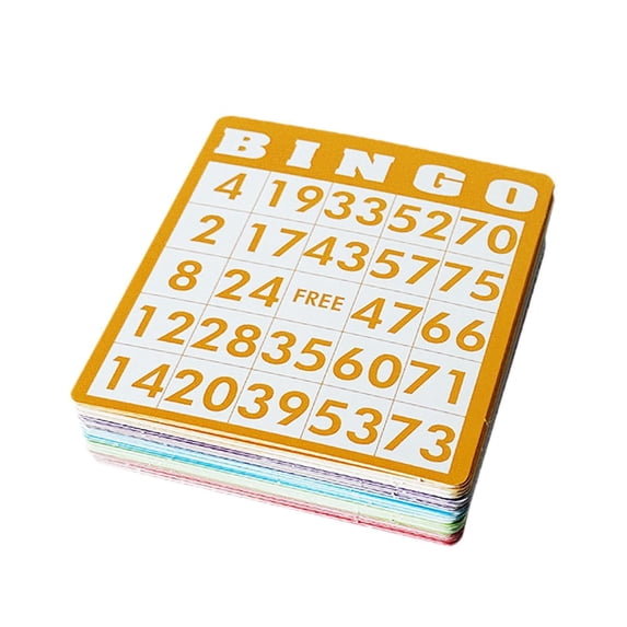 MERIGLARE 100x Bingo Paper Game Cards Bingo Set Easy to Read Fun ...