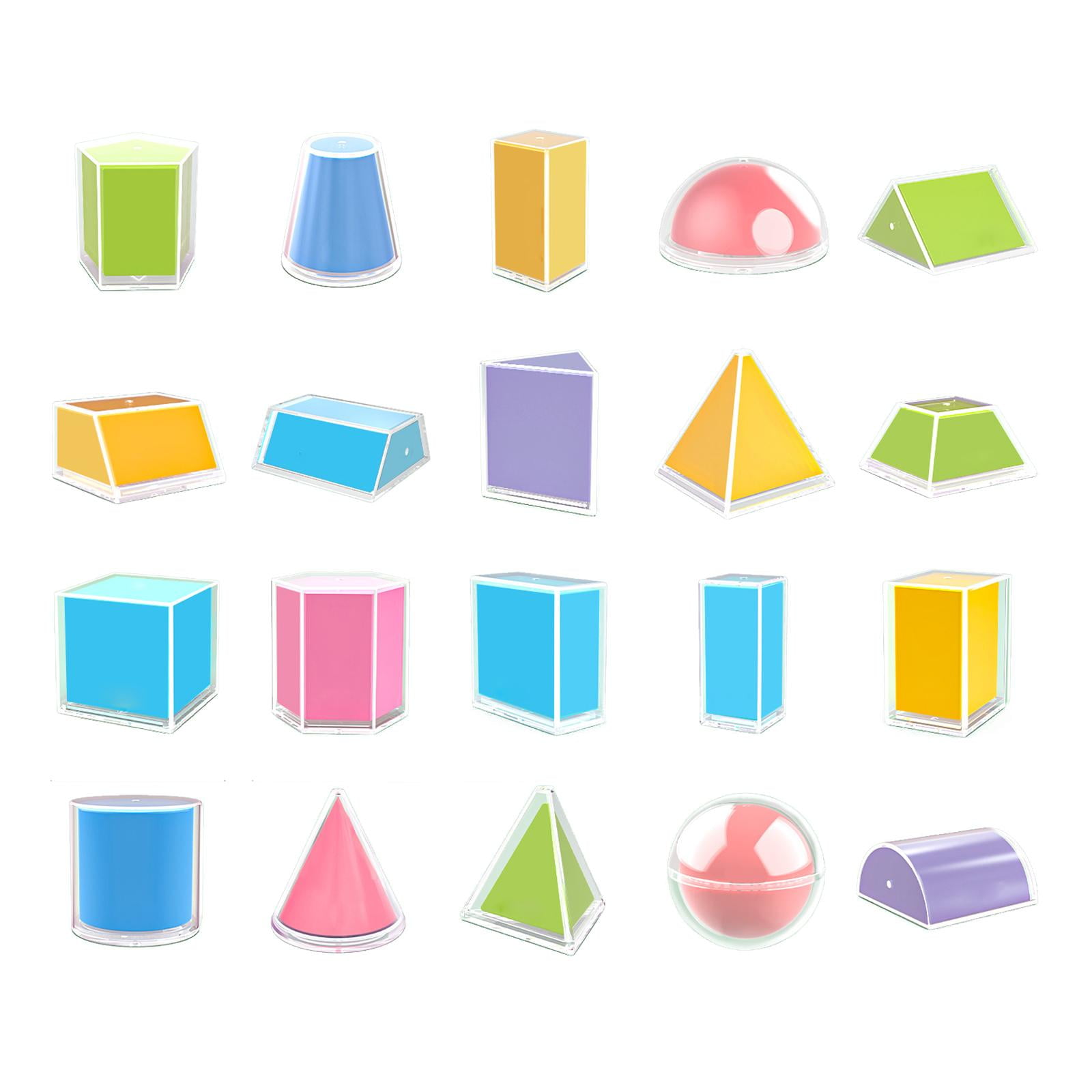 MERIGLARE 20 Pieces 3D Folding Geometric Shapes Geometric Solids Math ...