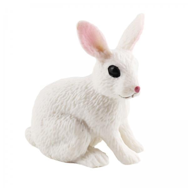 MERIGLARE 2X Rabbit Toy Figures Realistic for Party Favors Desktop ...