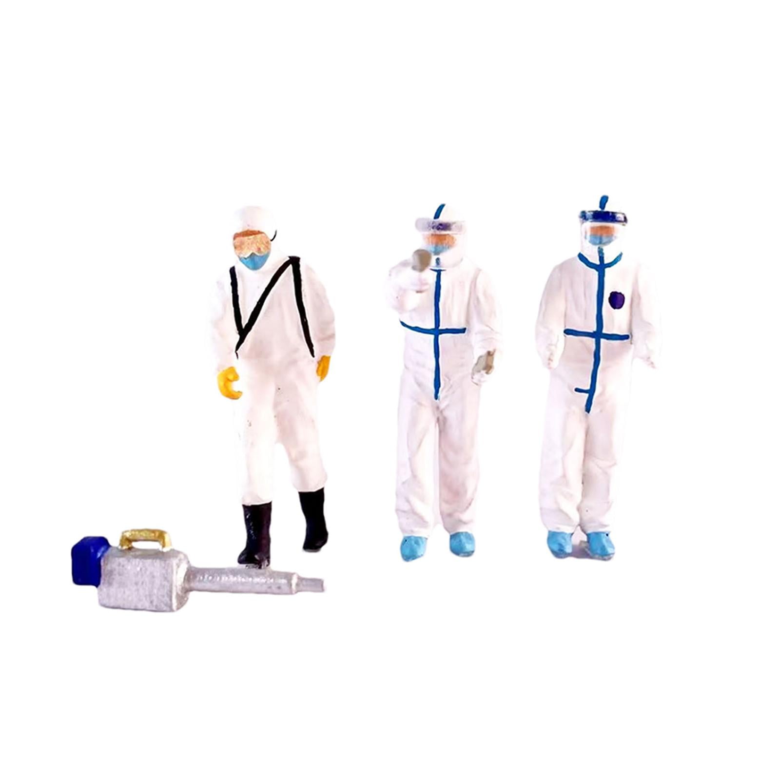 MERIGLARE 3x 1/64 Doctor Figures Model Diorama Scenery DIY Projects S ...