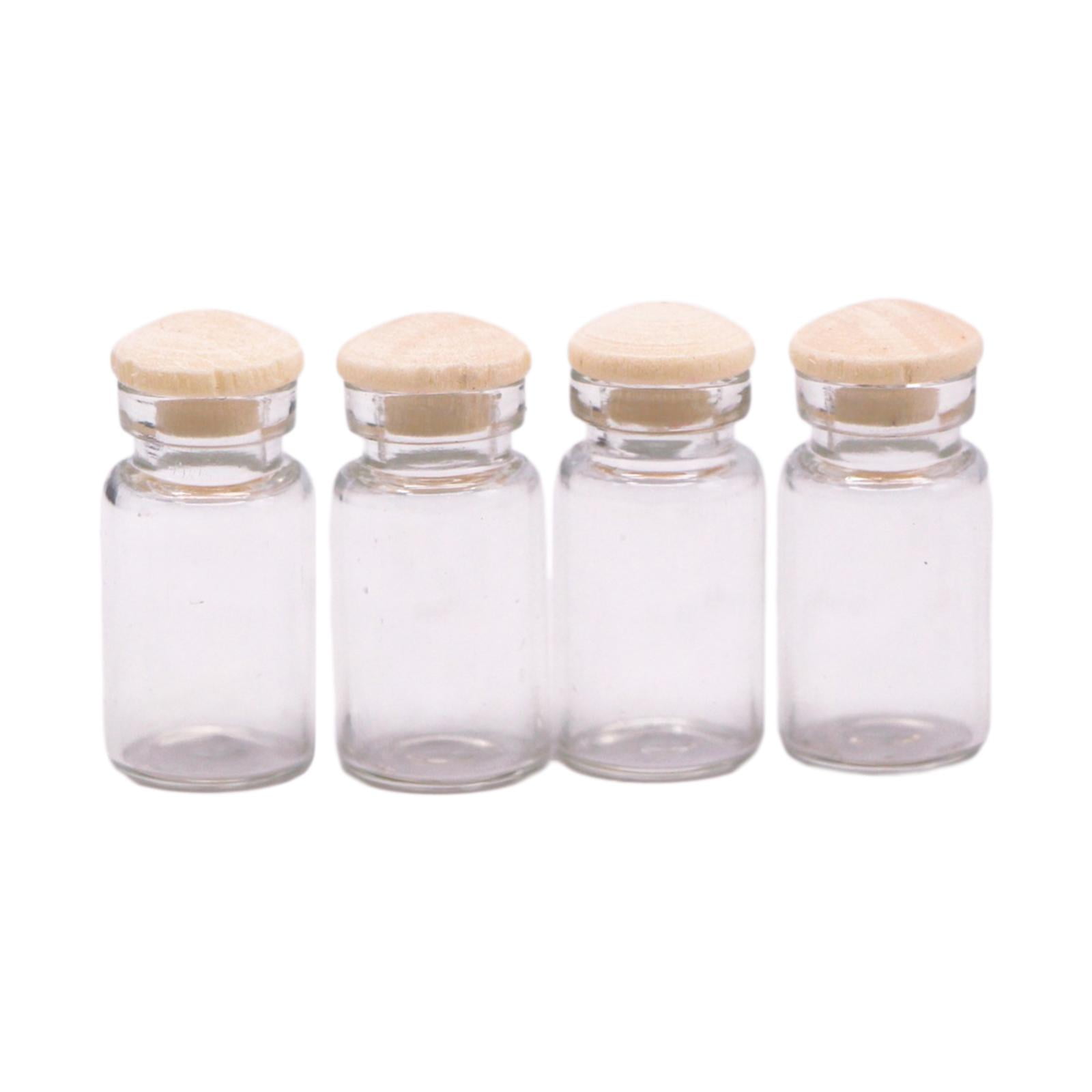 MERIGLARE 4 Pieces 1:12 Miniature Dollhouse Glass Jars Small Glass ...