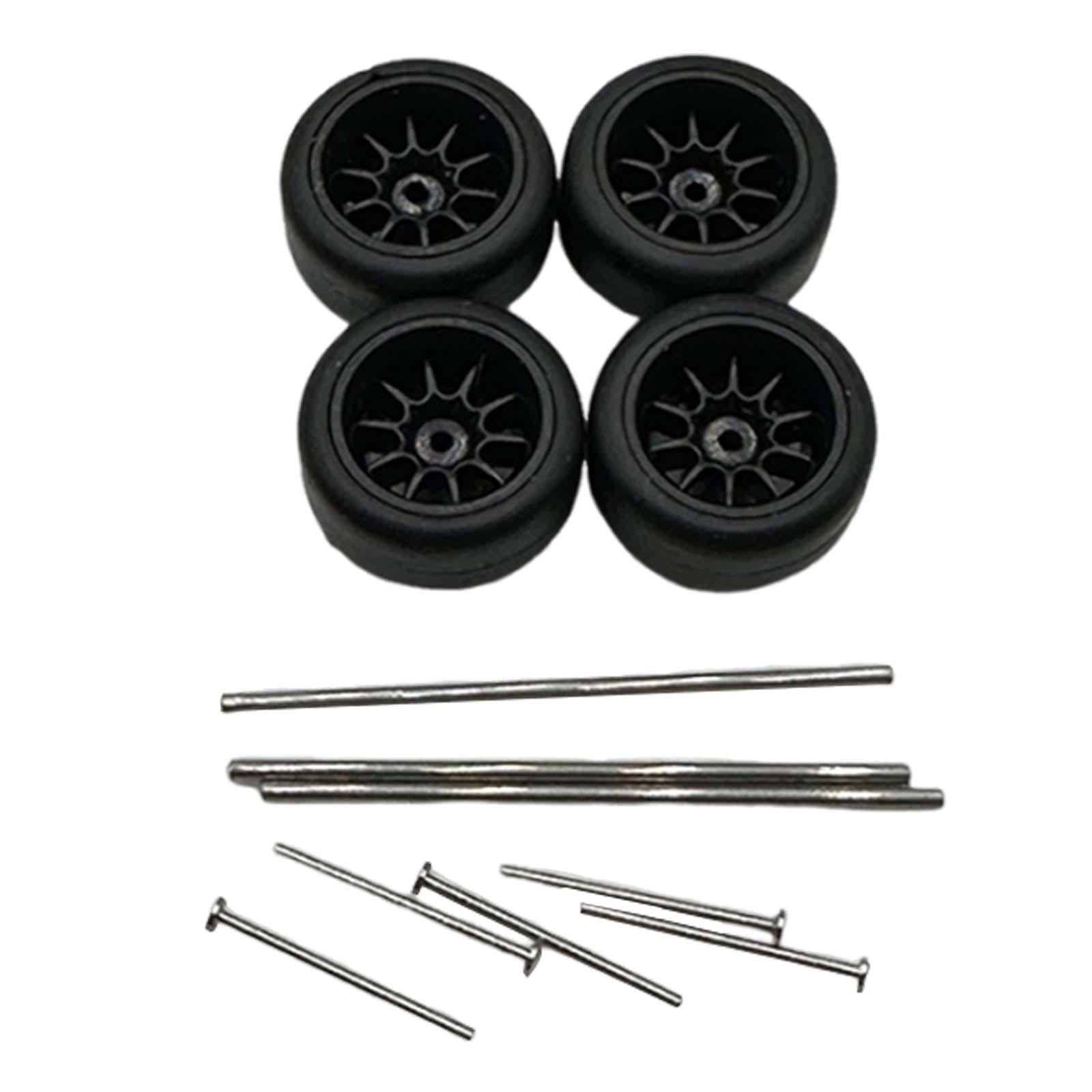 MERIGLARE 4 Pieces RC Car Wheels and Tires RC Alloy Car Accessories ...