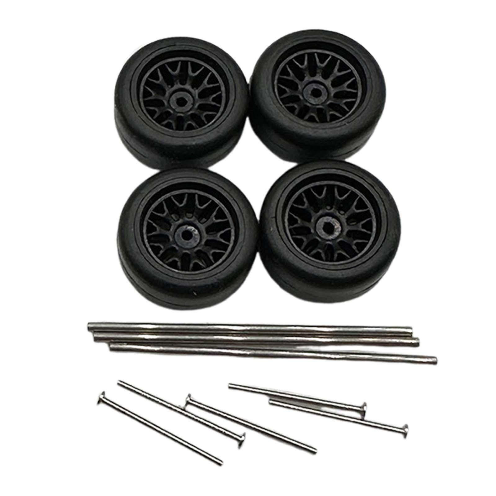 MERIGLARE 4 Pieces RC Car Wheels and Tires RC Alloy Car Accessories ...