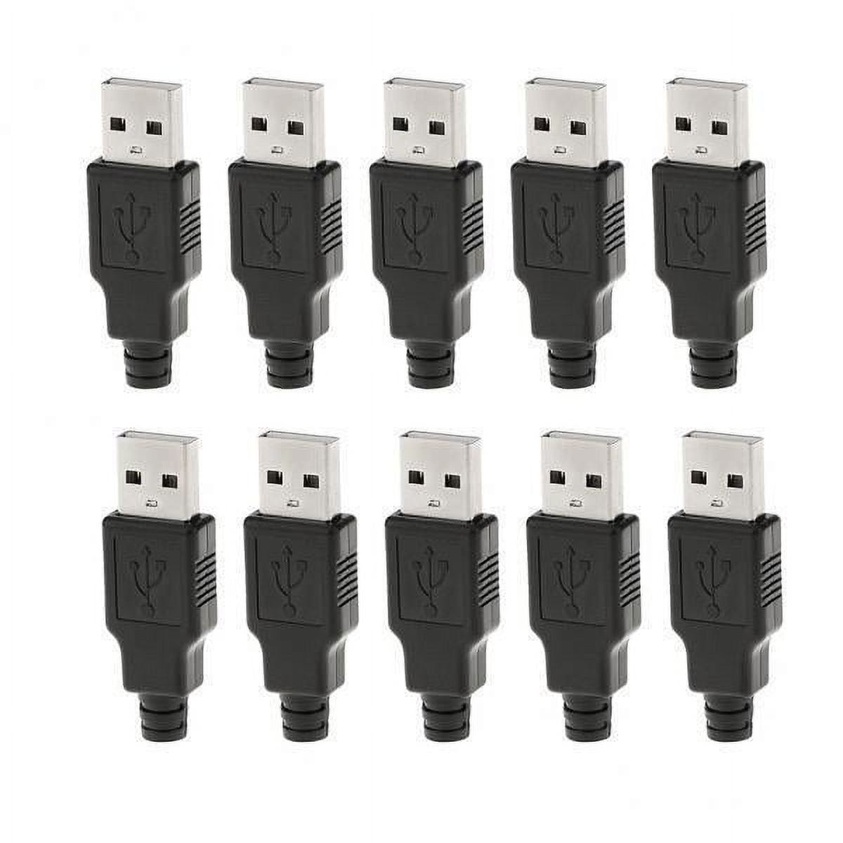MERIGLARE 5x10pcs USB Type-A 4-pin Male Plug Socket Connector Adapter ...