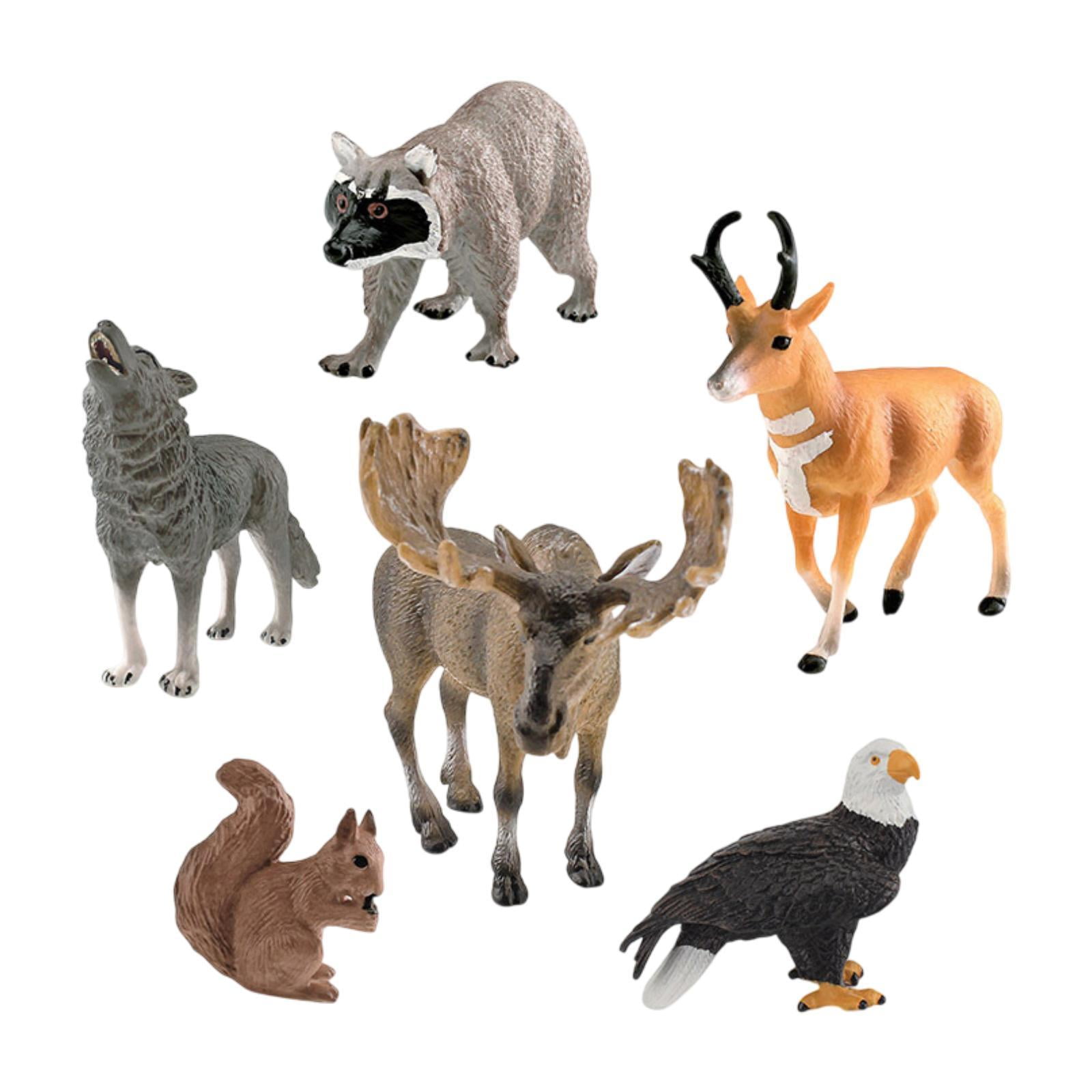 MERIGLARE 6x Animals Figures Toys Animal Figurines Educational Wildlife ...