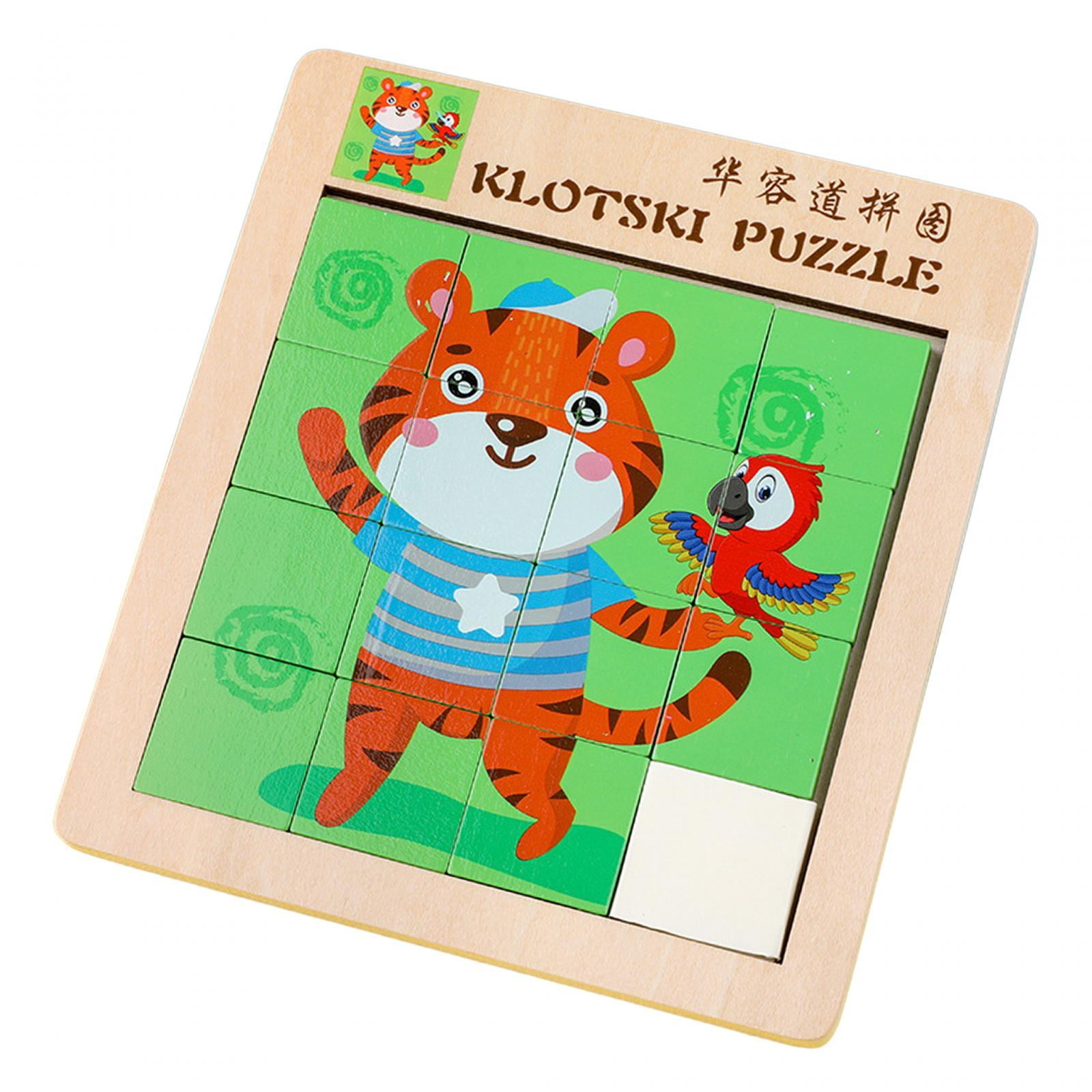 MERIGLARE Animal Jigsaw Puzzle Number Slide Jigsaw Shape Matching Game ...