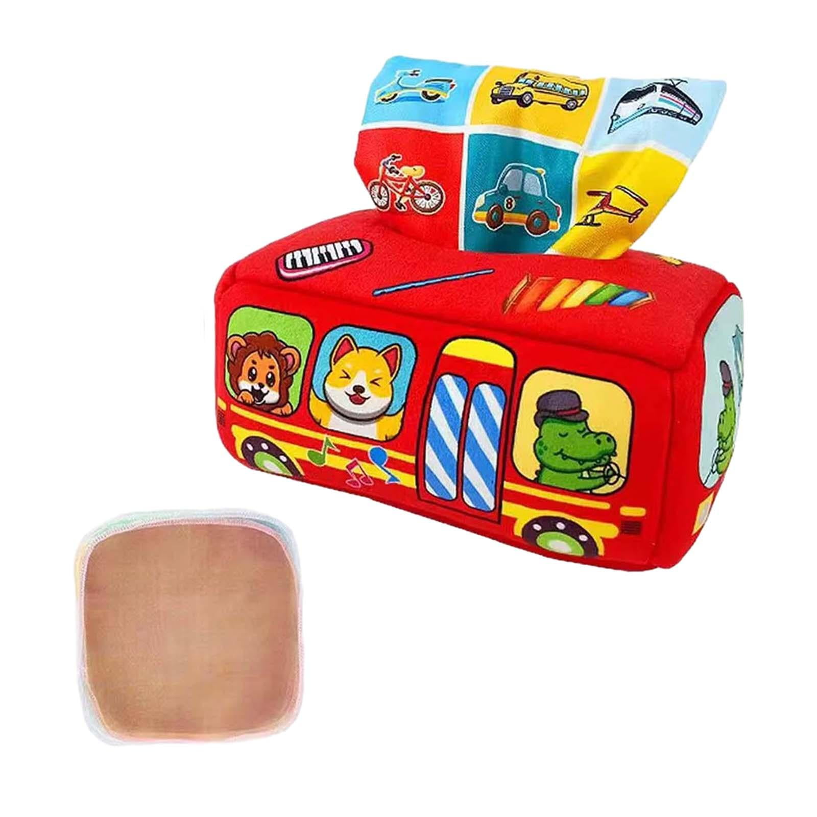 MERIGLARE Baby Tissue Box Toy Montessori Toy Colorful Silky Tissues ...