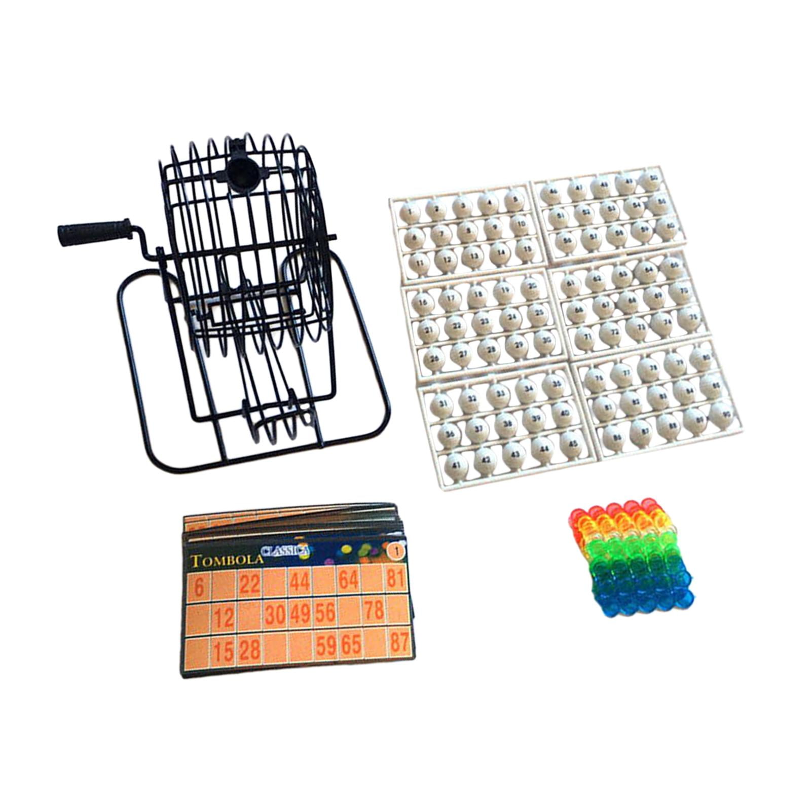 MERIGLARE Bingo Lotto Game Bingo Balls Bingo Machine Toy for Travel ...