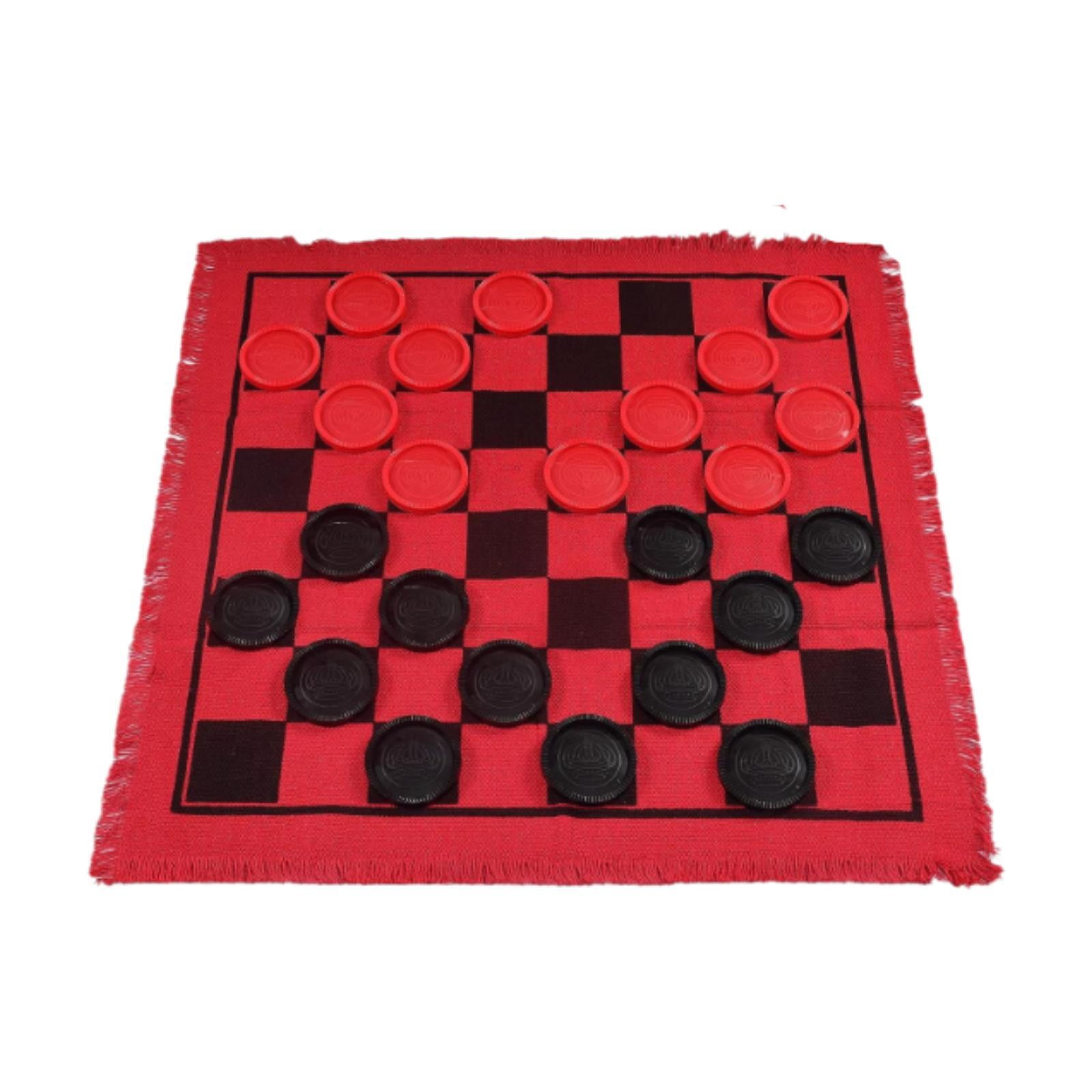 MERIGLARE Checkers Board Game Set,Jumbo Tic TAC Toe Game,3 in 1 ...